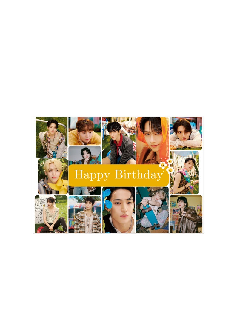 SVT Birthday Card With Envelope / Kpop Carat Greeting Card - Etsy