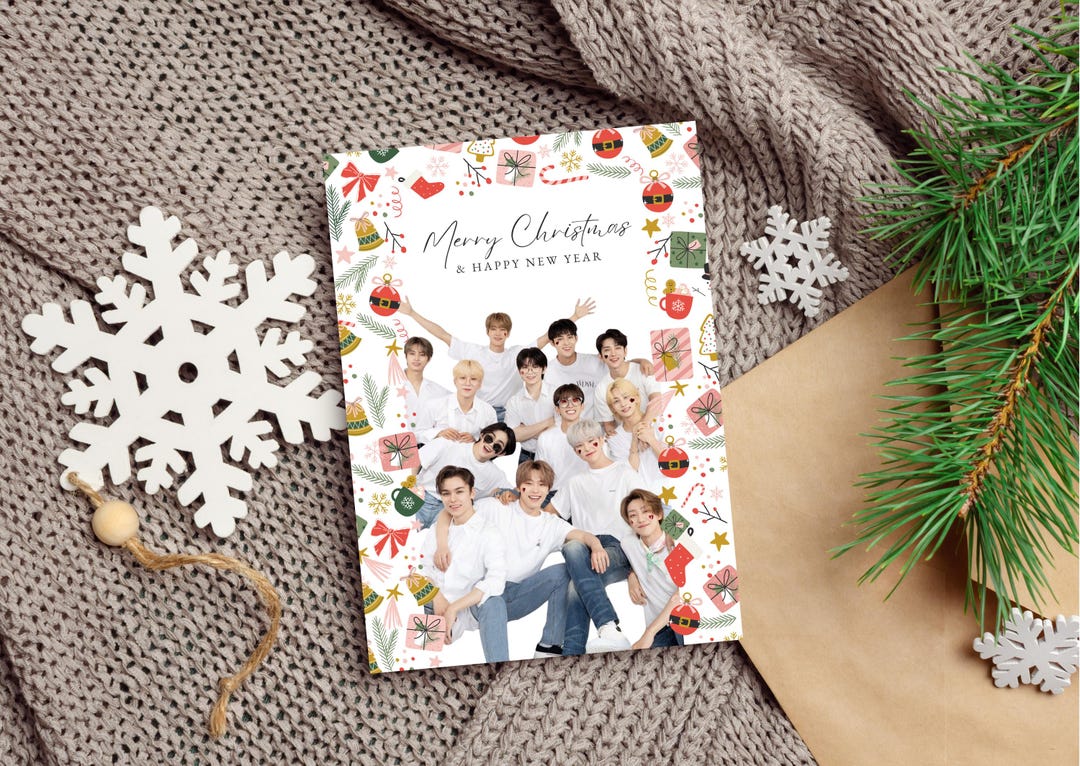 SVT Christmas Card With Envelope / Kpop Holiday Greeting Card - Etsy