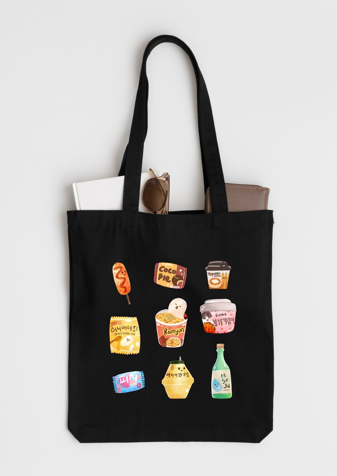 K-drama Marathon Snack Bag , Korean Snacks Kawaii Tote Bag - Etsy