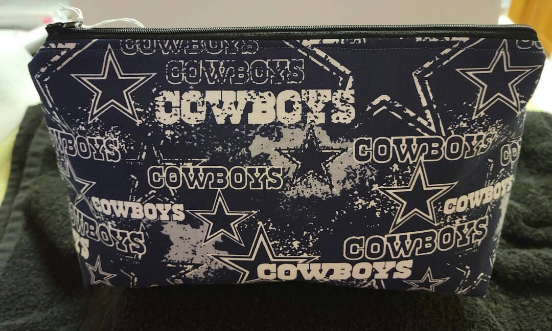 Dallas Cowboys Zipper Bag, Handmade Cotton Pouch - Etsy