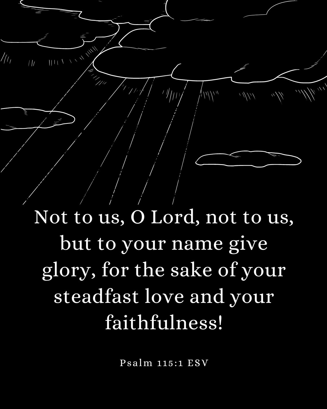 Psalm 115 1 ESV Scripture Print Clouds Etsy Psalm 115 1 ESV Scripture Print Clouds Etsy