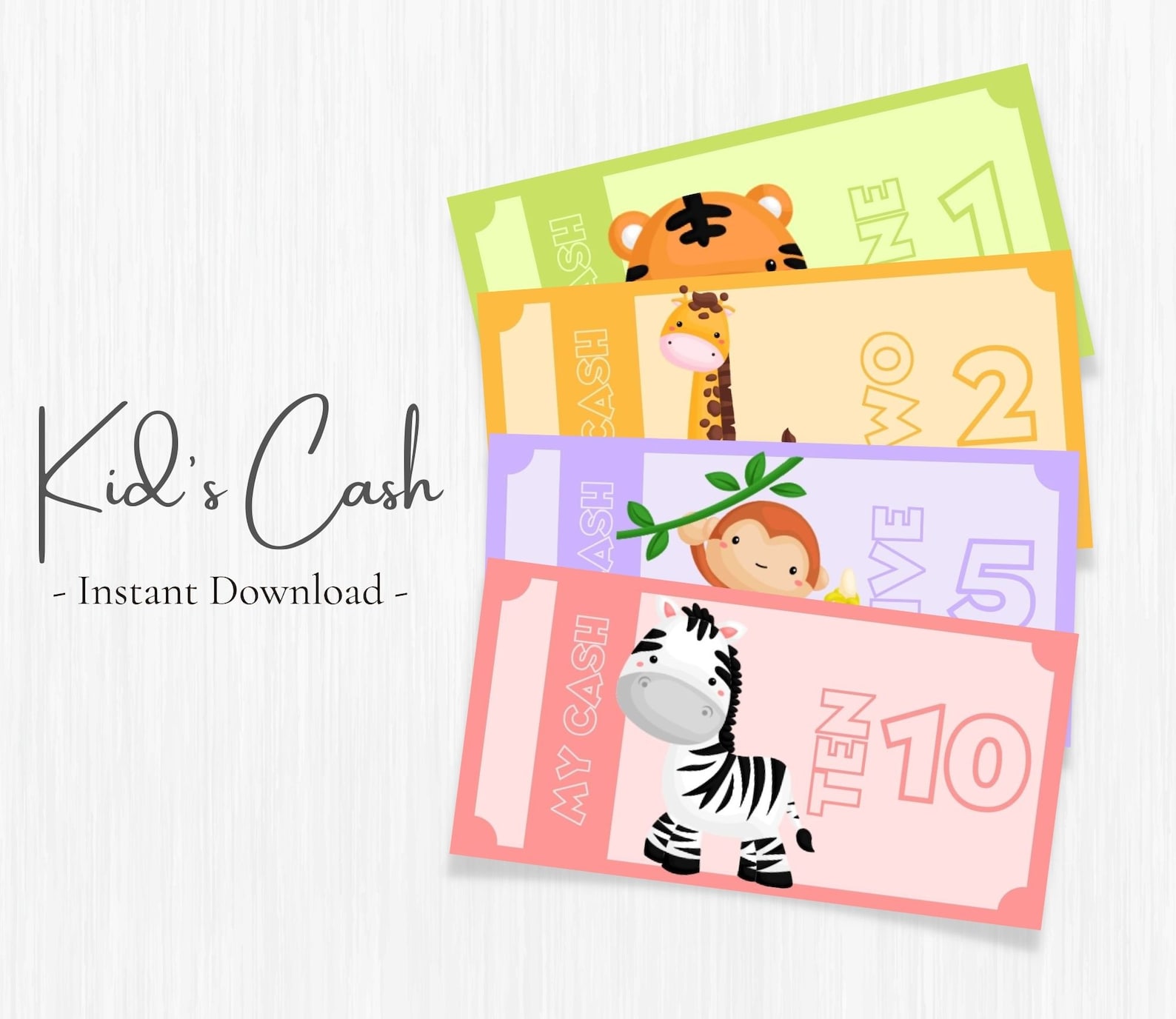 Kids Reward Money Kid's Cash Printable Money for Kids | Etsy