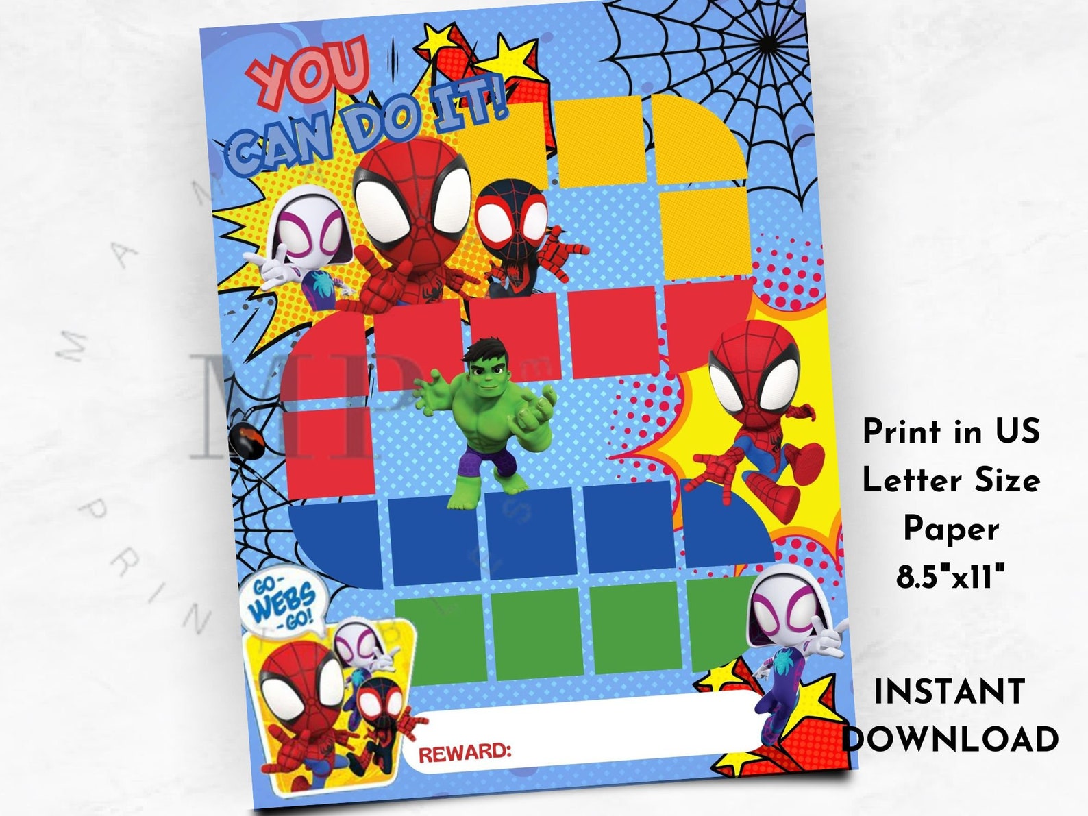 Spidey Reward Chart Spidey Chore Chart Spidey Potty Training - Etsy Ireland
