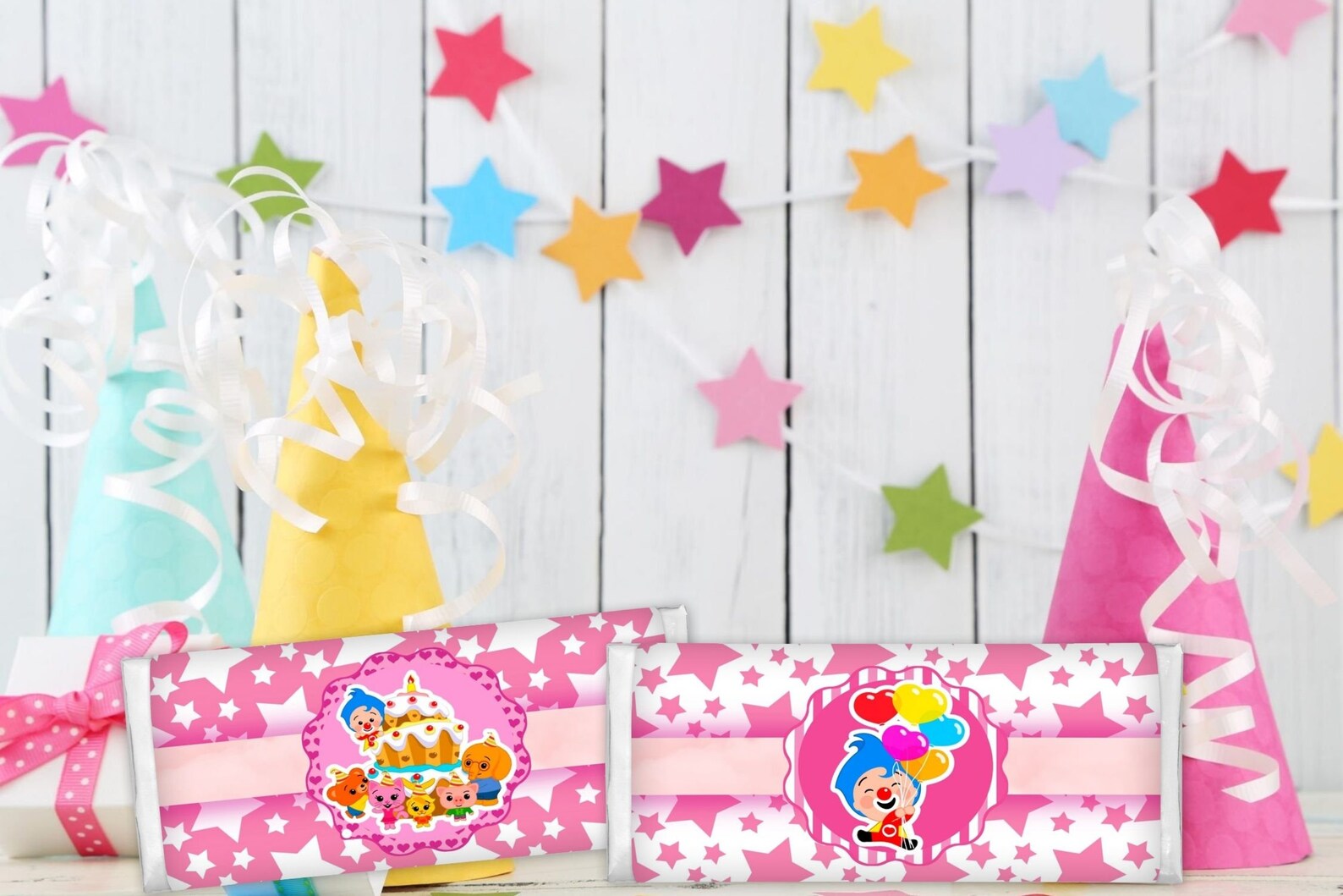 Plim Plim Pink Wrappers Plim Plim Chocolate Wrapper Plim | Etsy Norway