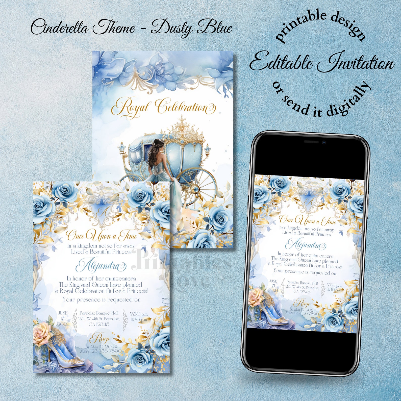 Cinderella Invite, Quince Invitation, Cinderella Party, Sweet 16 ...