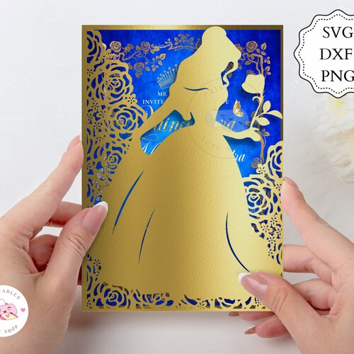 SVG Mirror Quinceanera Invitation. DXF PNG Princess - Etsy