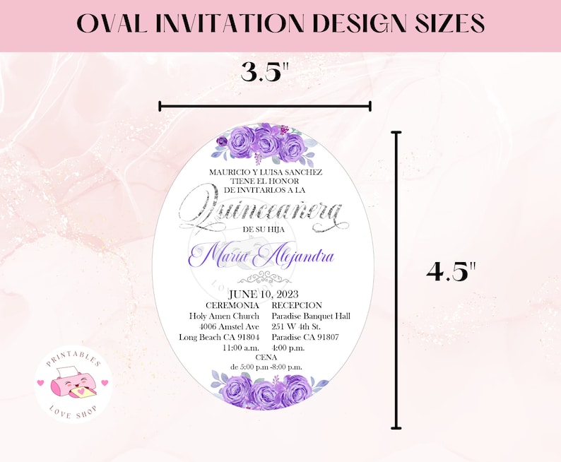 Hand-held Mirror Custom Oval Invitation Template for Mirror ...
