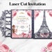 5x7 Trifold Paris Quinceanera Invitation SVG, PNG, DXF, Paris ...