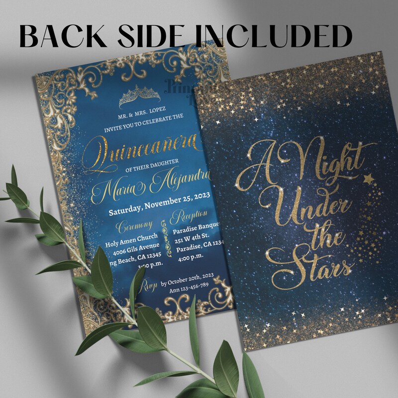 Starry Night Invitation - Etsy
