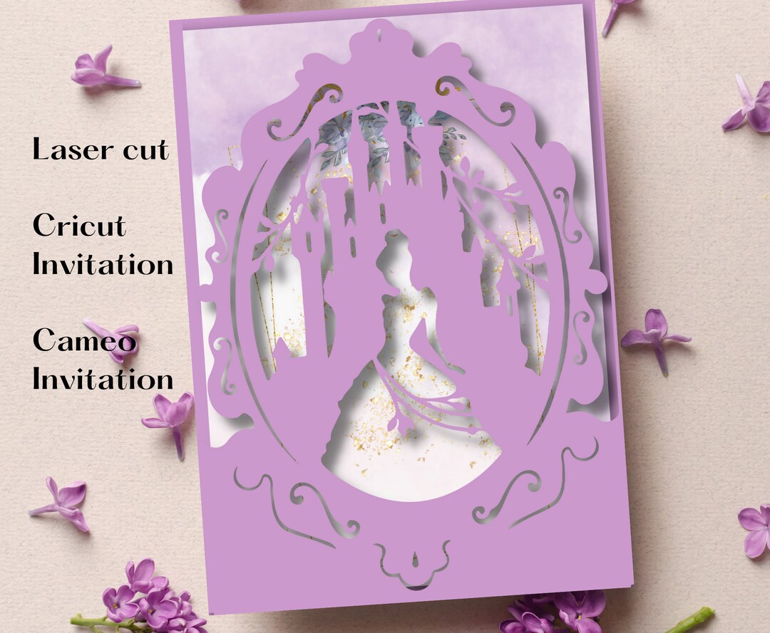 Invitación de princesa SVG. DXF, PNG. Invitación Quinceañera, Mis ...