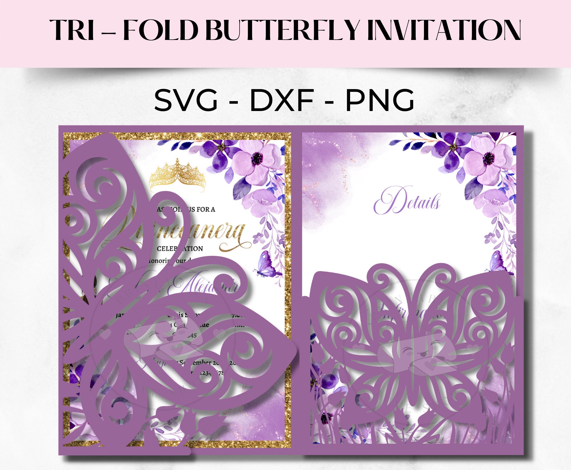 Butterfly Invitation Svg