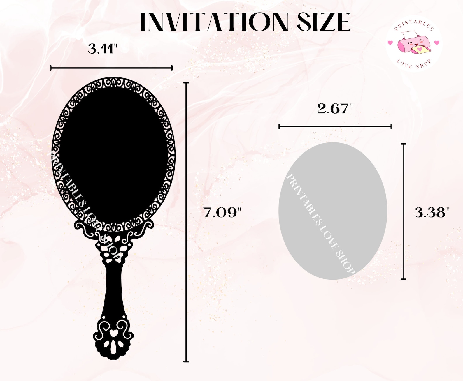 Mirror Quinceanera Invitation SVG, DXF, PNG. Quinceañera Invitation ...