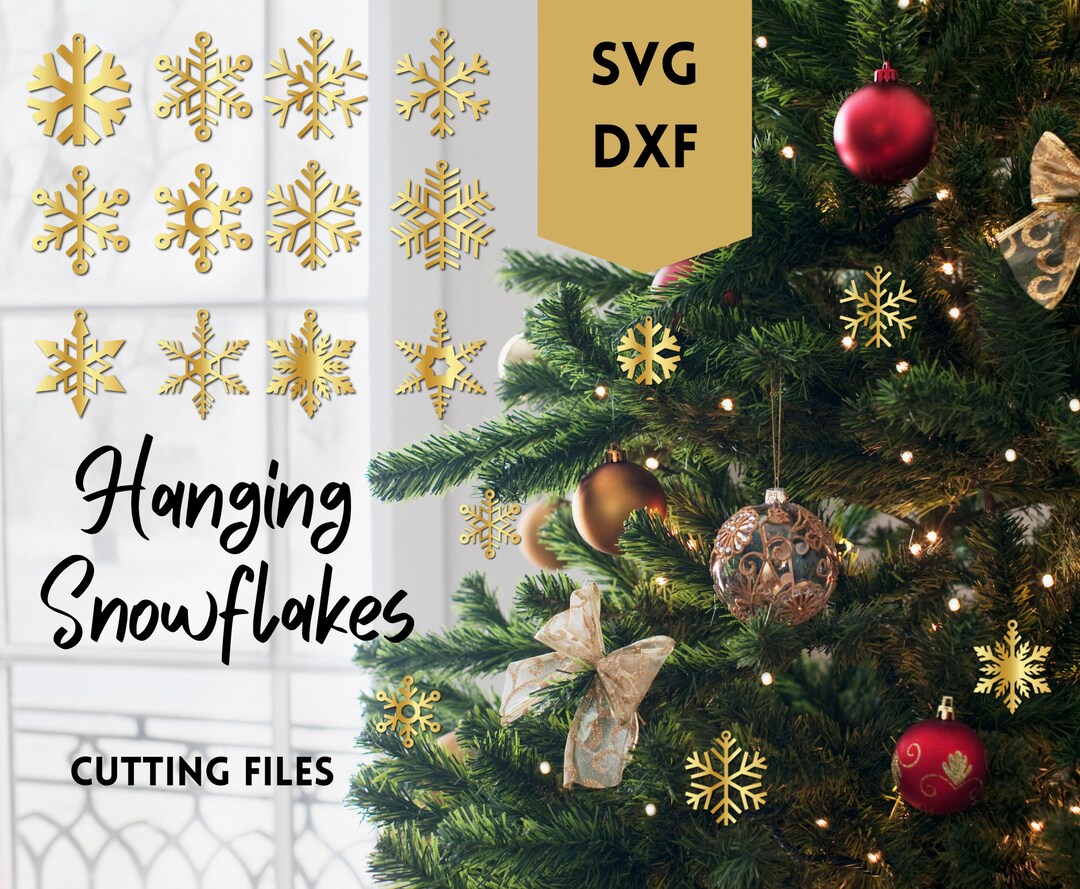Christmas Bundle Snowflakes SVG Christmas Svg, Hanging Snowflakes Svg ...
