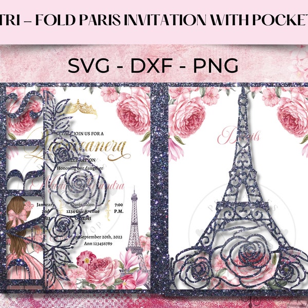 Eiffel Tower Invitation - Etsy