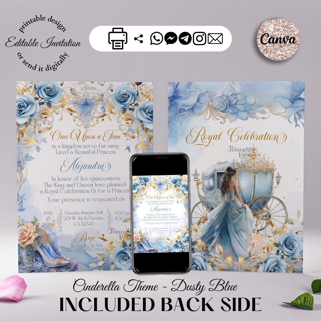 Cinderella Invite, Quince Invitation, Cinderella Party, Sweet 16 ...