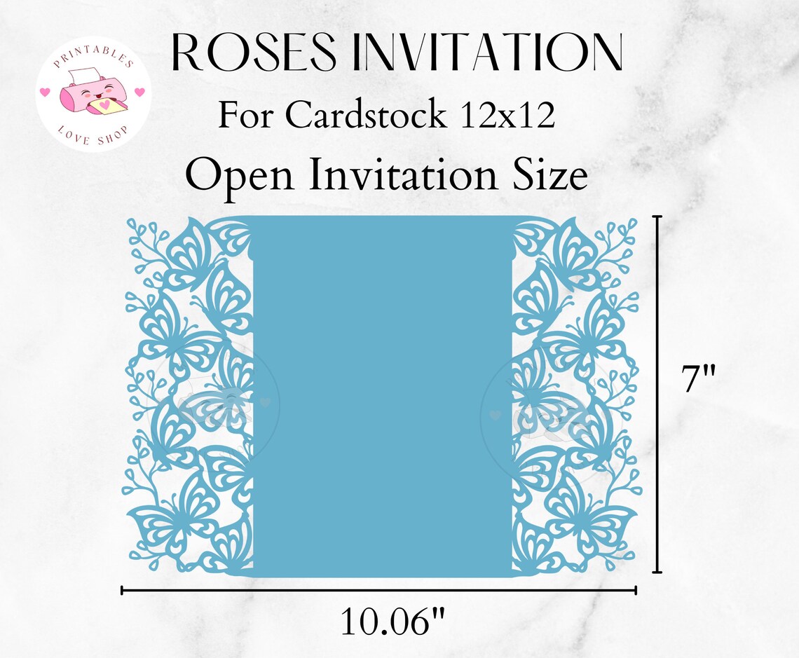 5x7 Butterfly Card Template SVG DXF PNG Gate Fold Butterfly - Etsy