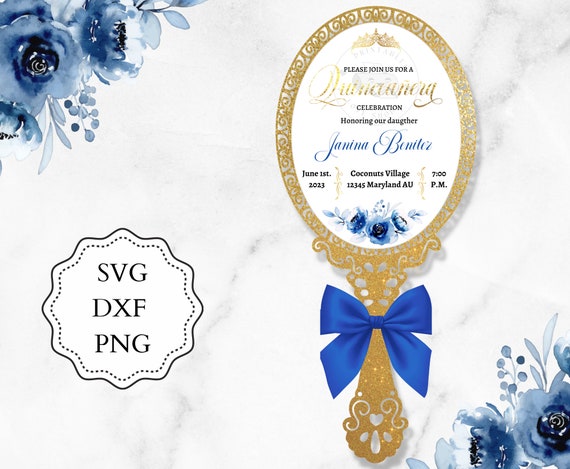 Mirror Quinceanera Invitation SVG DXF PNG. Quinceañera - Etsy