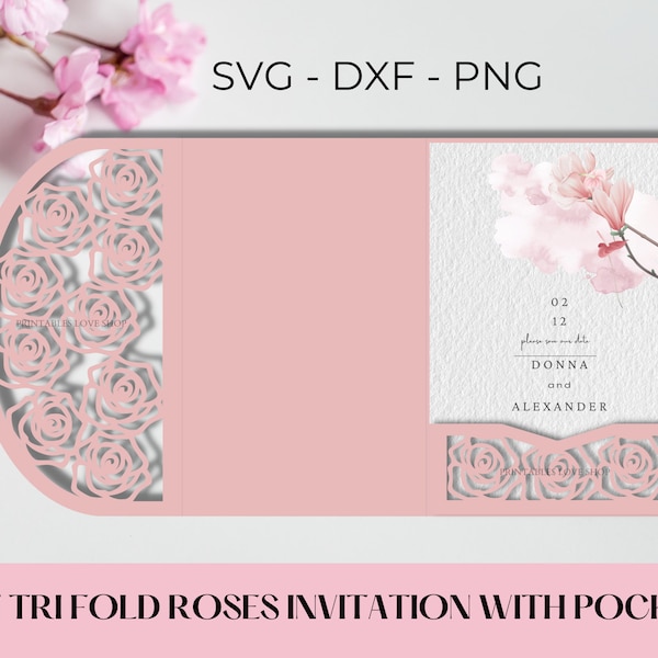 Tri Fold Quince Invitation Svg - Etsy