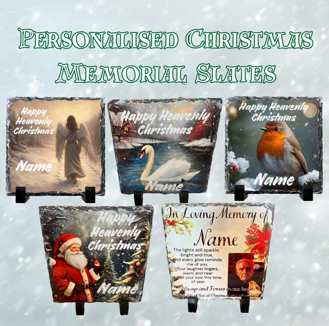 Personalized Christmas Memorial Slates - for Graves and Memorials - 15 ...