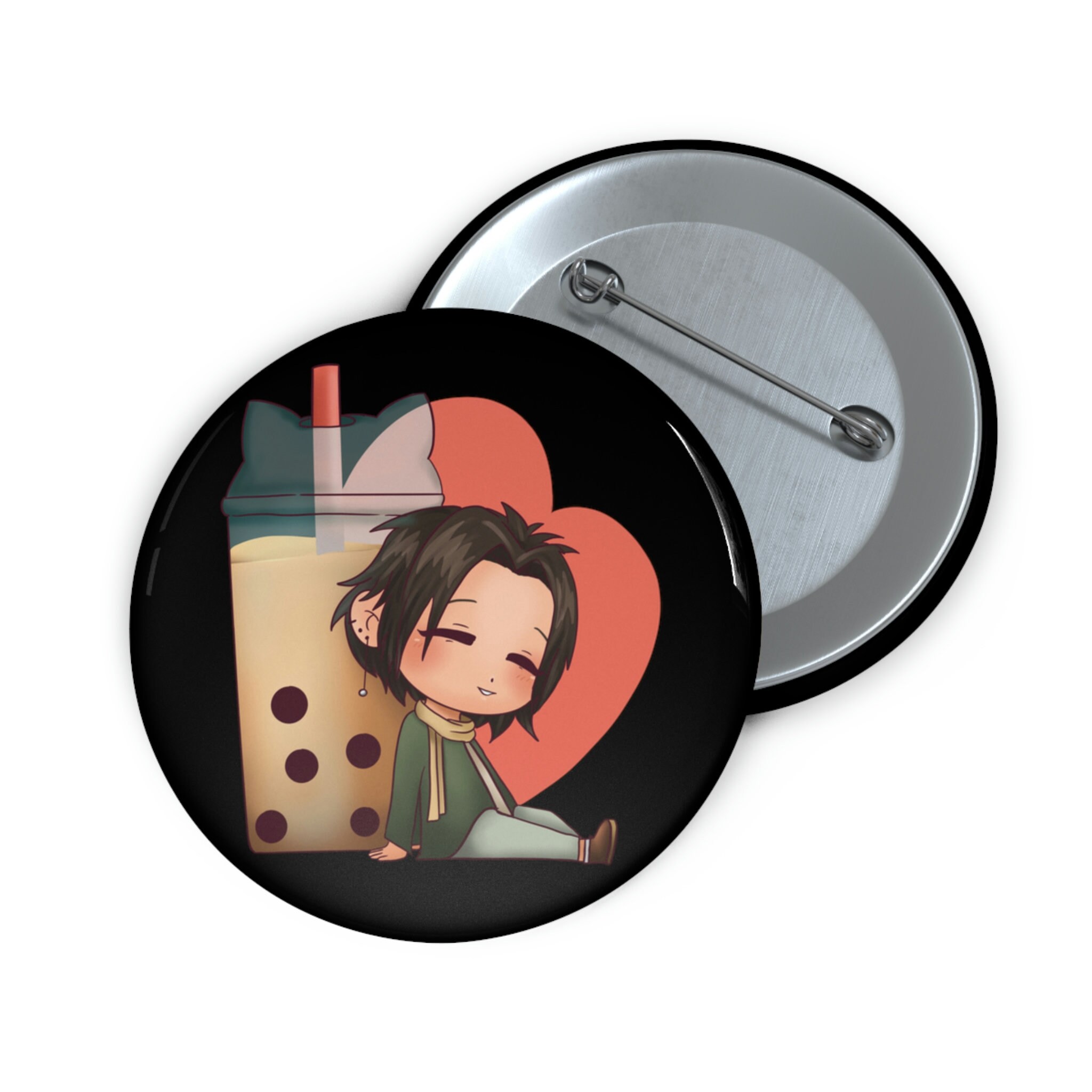 Anime Boba Tea Pin Button Bubble Tea - Etsy