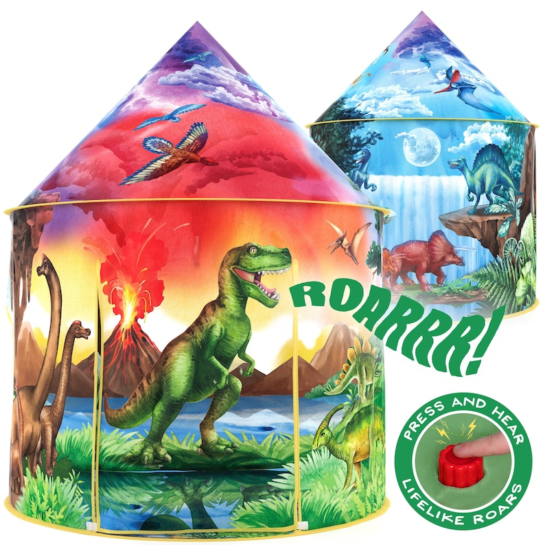 Dinosaur Discovery Play Tent With Roar Button | Kids Indoor Tent | Dino ...