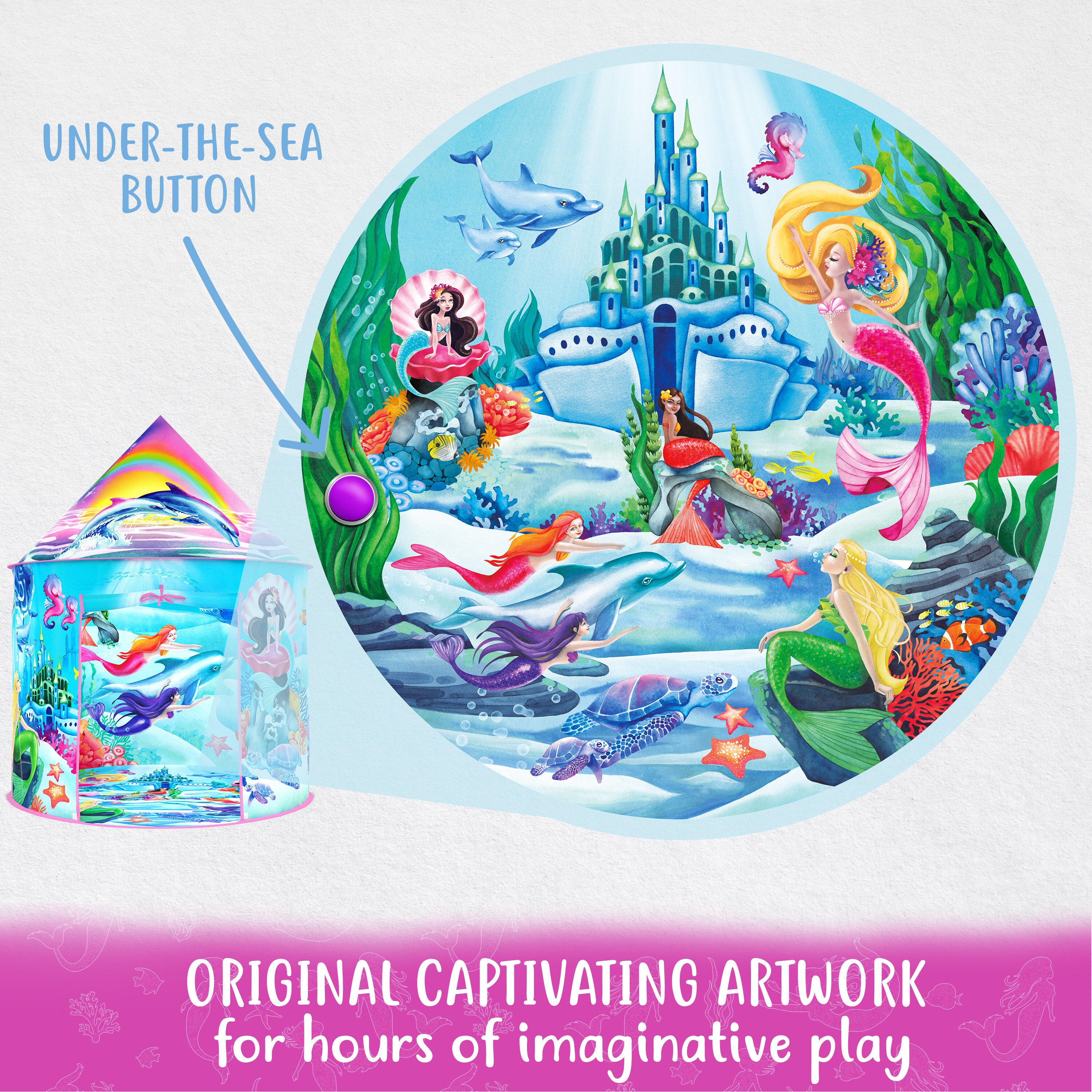 Musical Mermaid Play Tent With Musical Sounds | Mermaid Play Tent ...