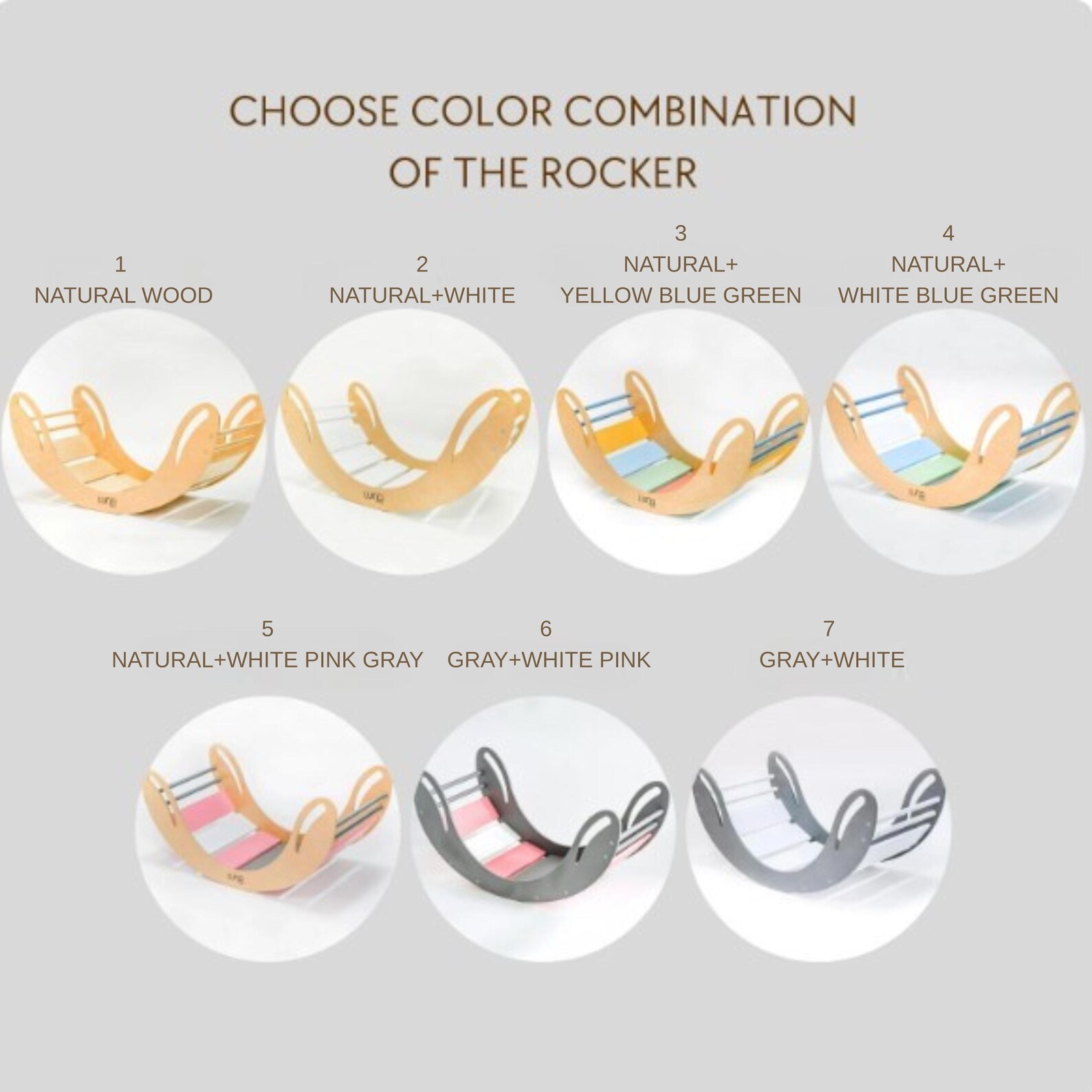 Montessori Climbing Arch Rocker With Table Top, Wooden Montessori ...