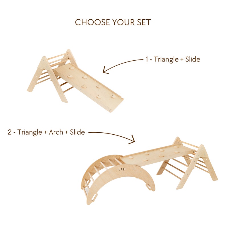 Pikler Triangle, Climbing Triangle Set, Indoor Playground, Montessori ...