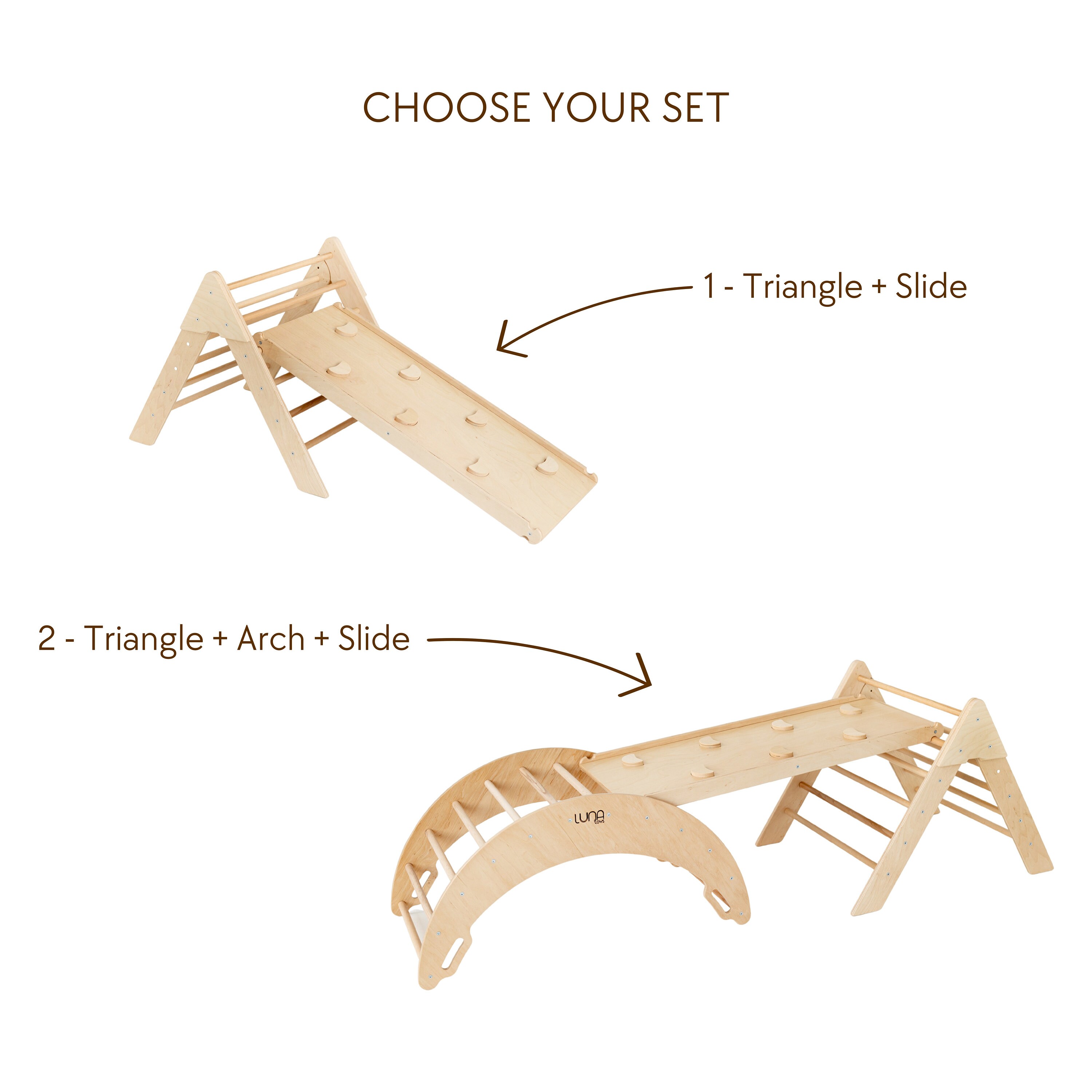 Pikler Triangle, Climbing Triangle Set, Indoor Playground, Montessori ...