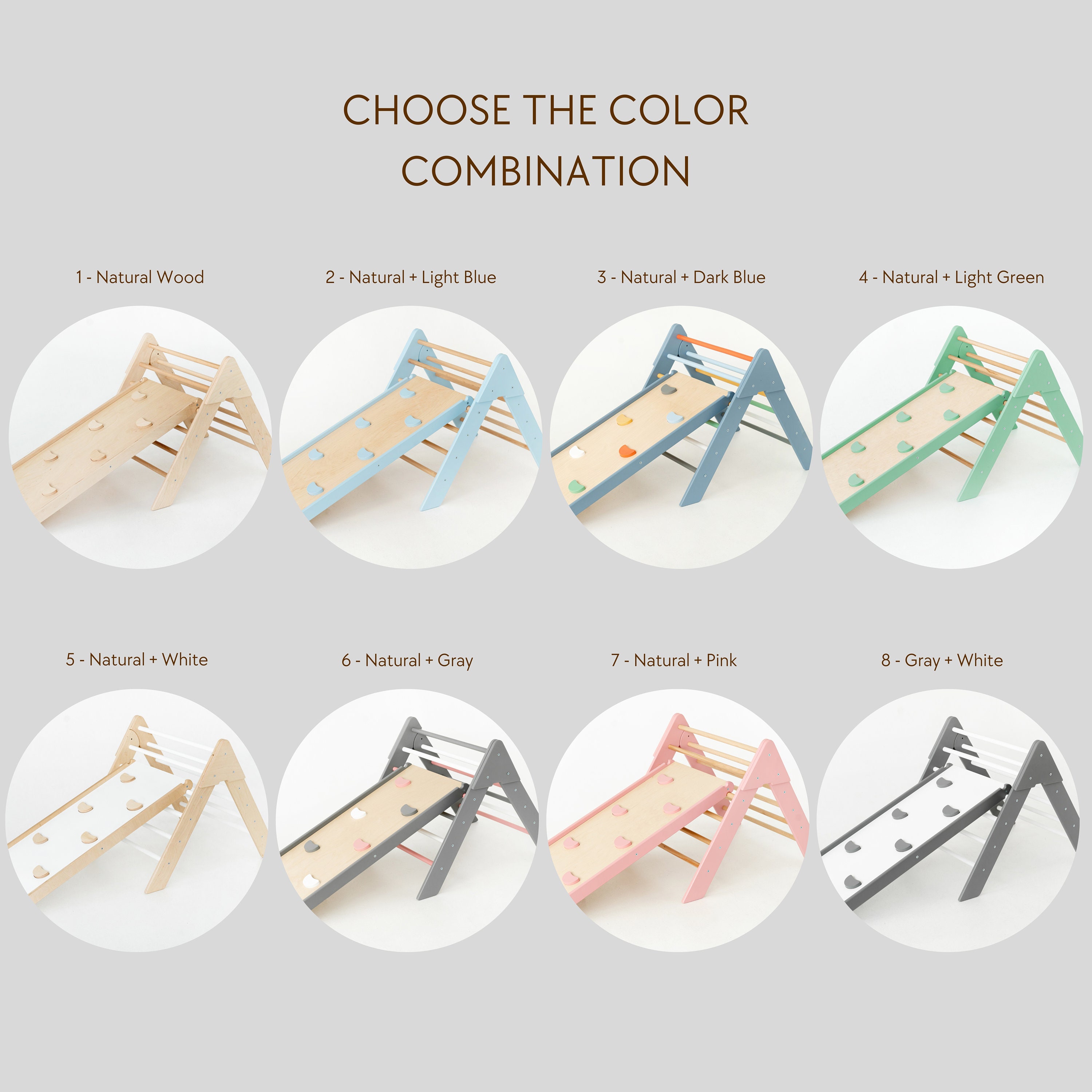 Pikler Triangle, Climbing Triangle Set, Indoor Playground, Montessori ...