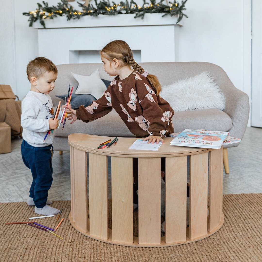 Montessori Rocker Climbing Arch With Table Top, Toddler Rocker & Kids ...
