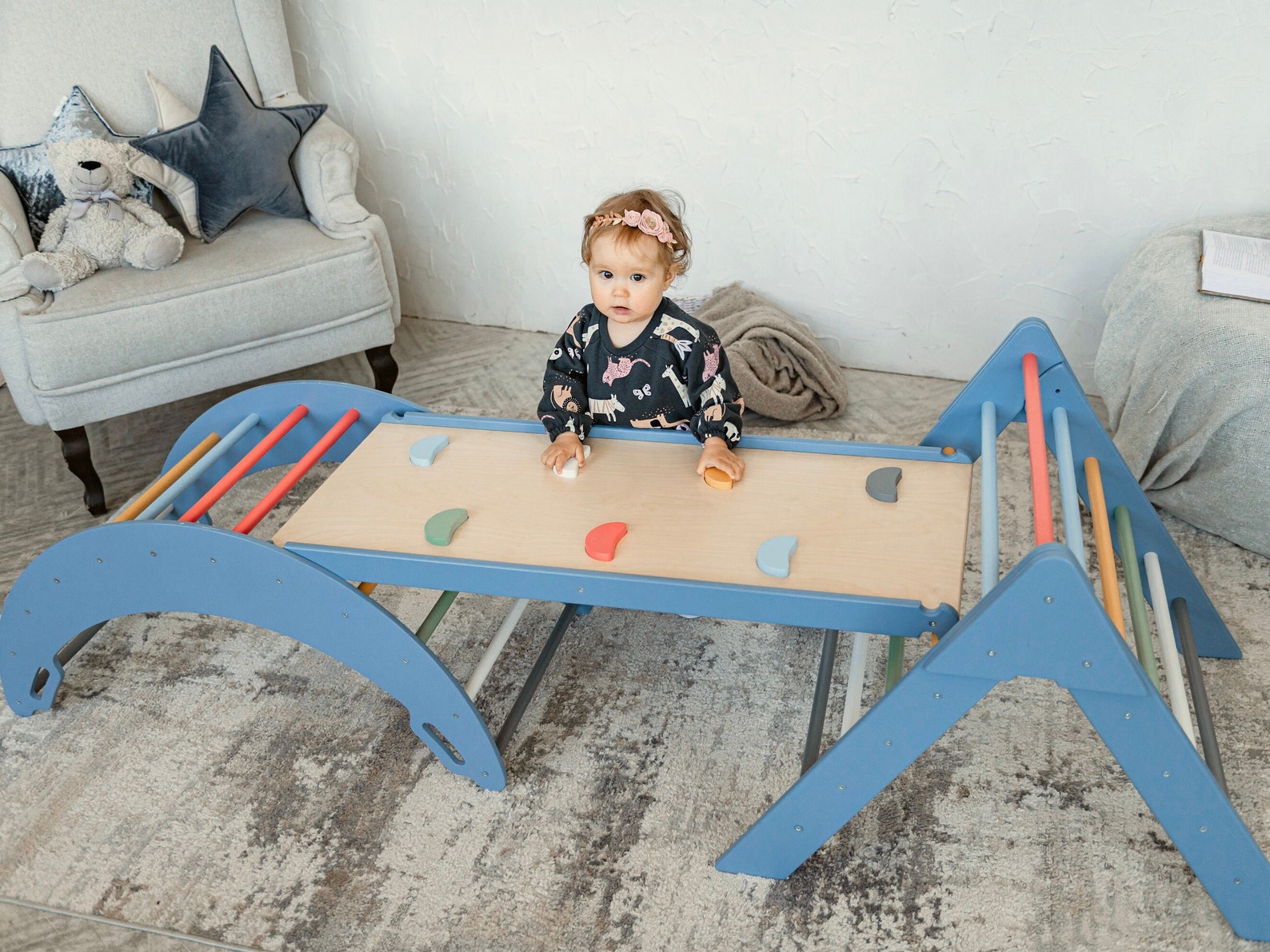 Pikler Triangle Climbing Triangle Set Indoor Playground - Etsy