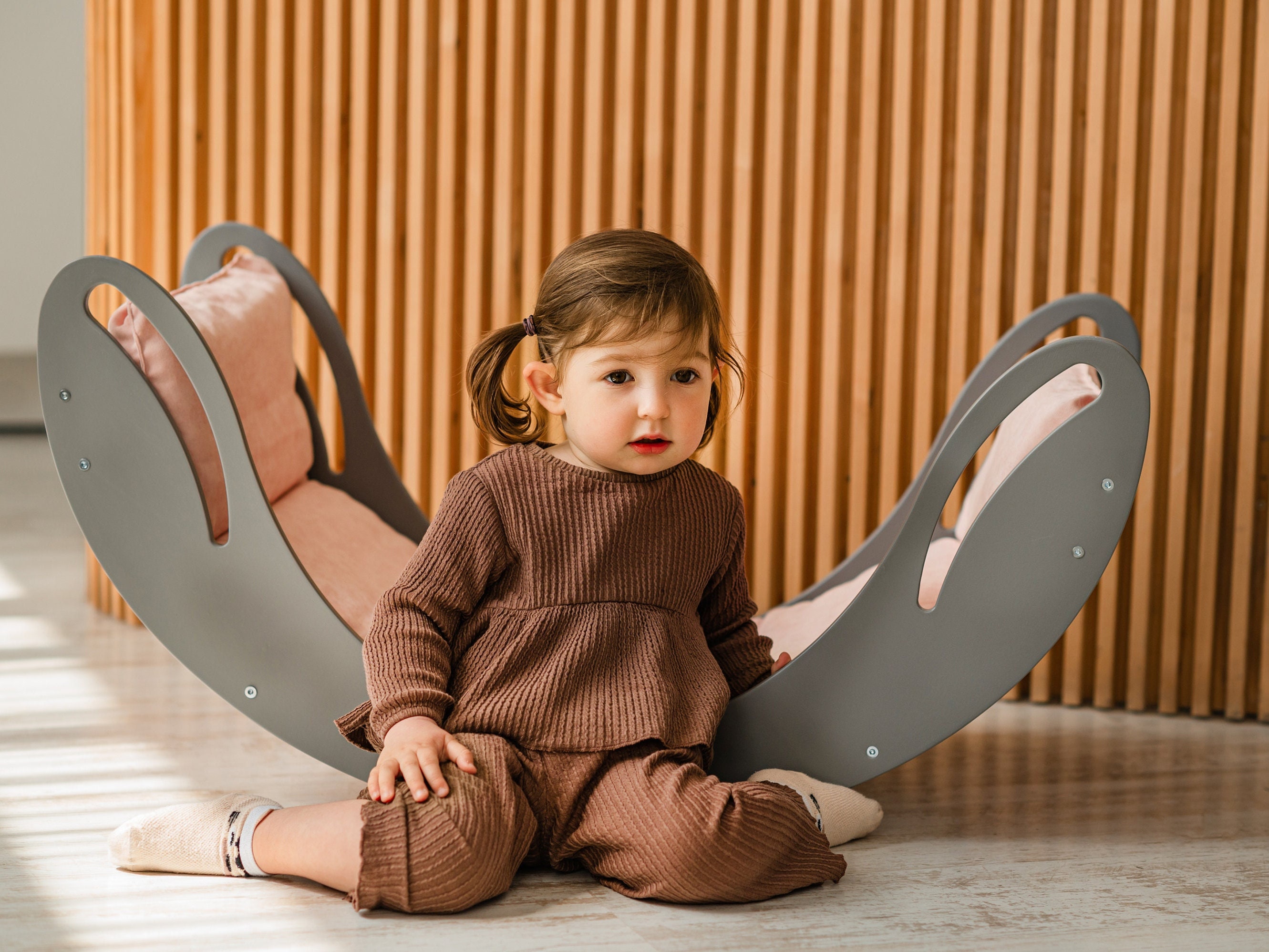Montessori Rocker Climbing Arch With Table Top, Toddler Balance Rocker ...
