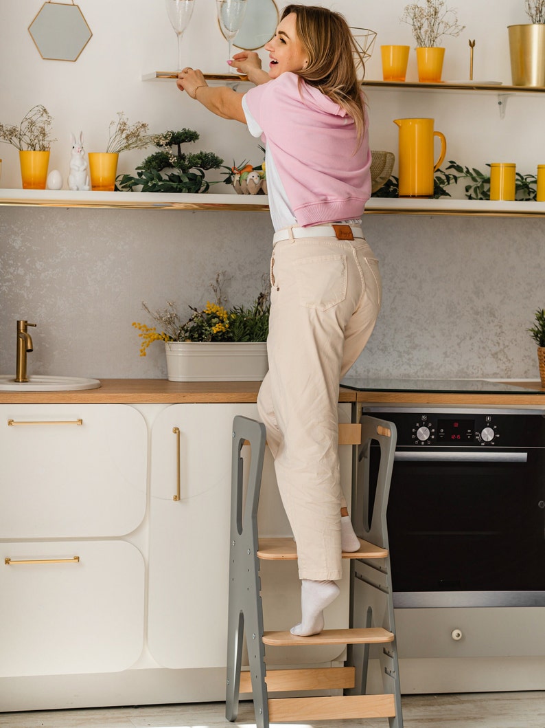 Kitchen Help Tower, Learning Toddler Tower, Step Stool, Adjustable ...