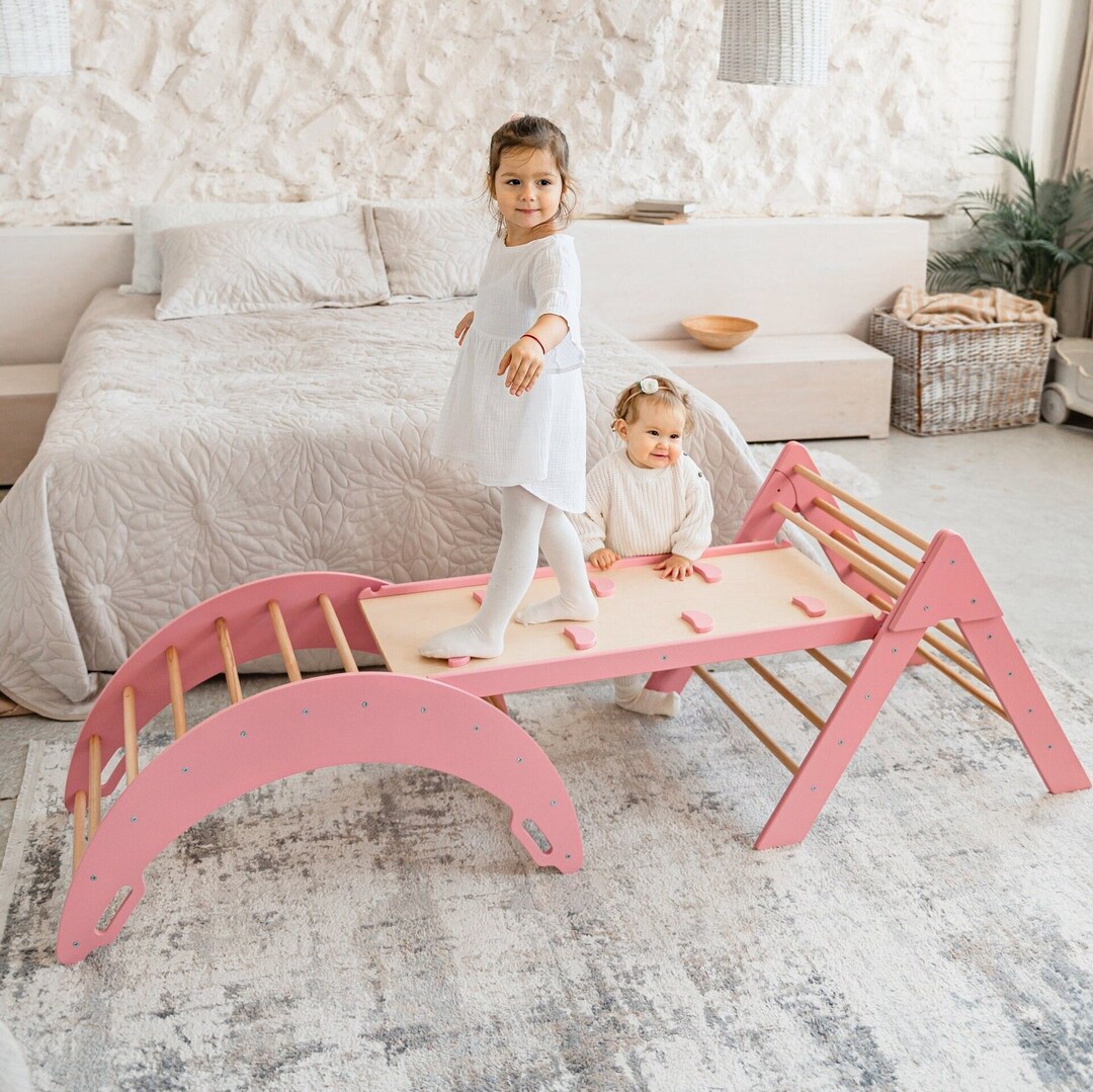 Pikler Triangle, Climbing Triangle Set, Indoor Playground, Montessori ...