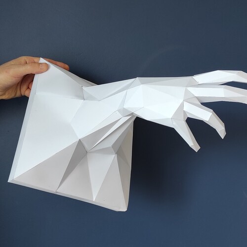 Hand Low Poly Pdf 3D Papercraft Template Low Poly DIY Paper - Etsy ...