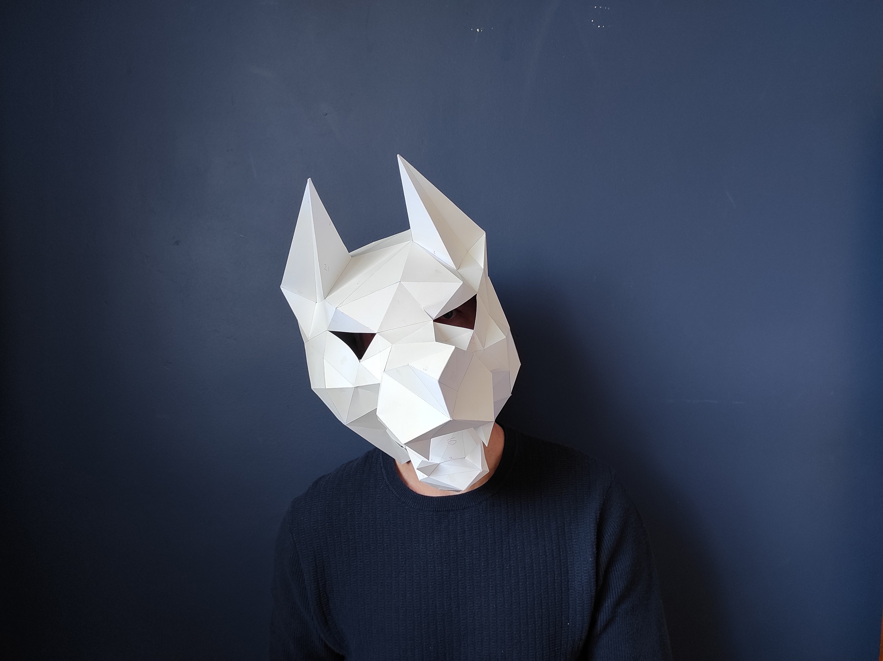Werewolf Mask 3D Paper Craft Wolf Model Asymmetric Digital Download PDF ...