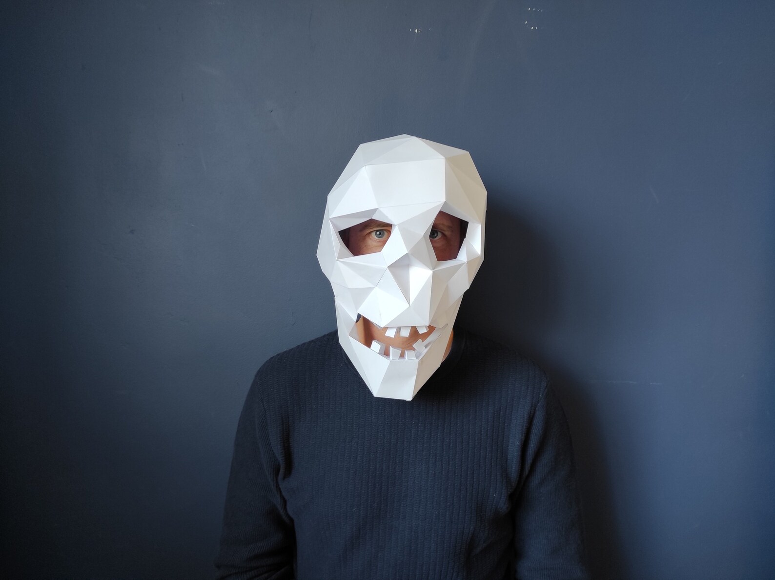 Skull Mask 3D Paper Craft Model Digital Download PDF DIY Papercraft ...