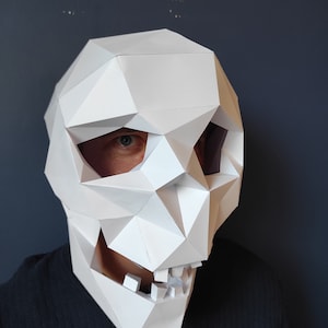 Skull Mask 3D Paper Craft Model Digital Download PDF DIY Papercraft ...