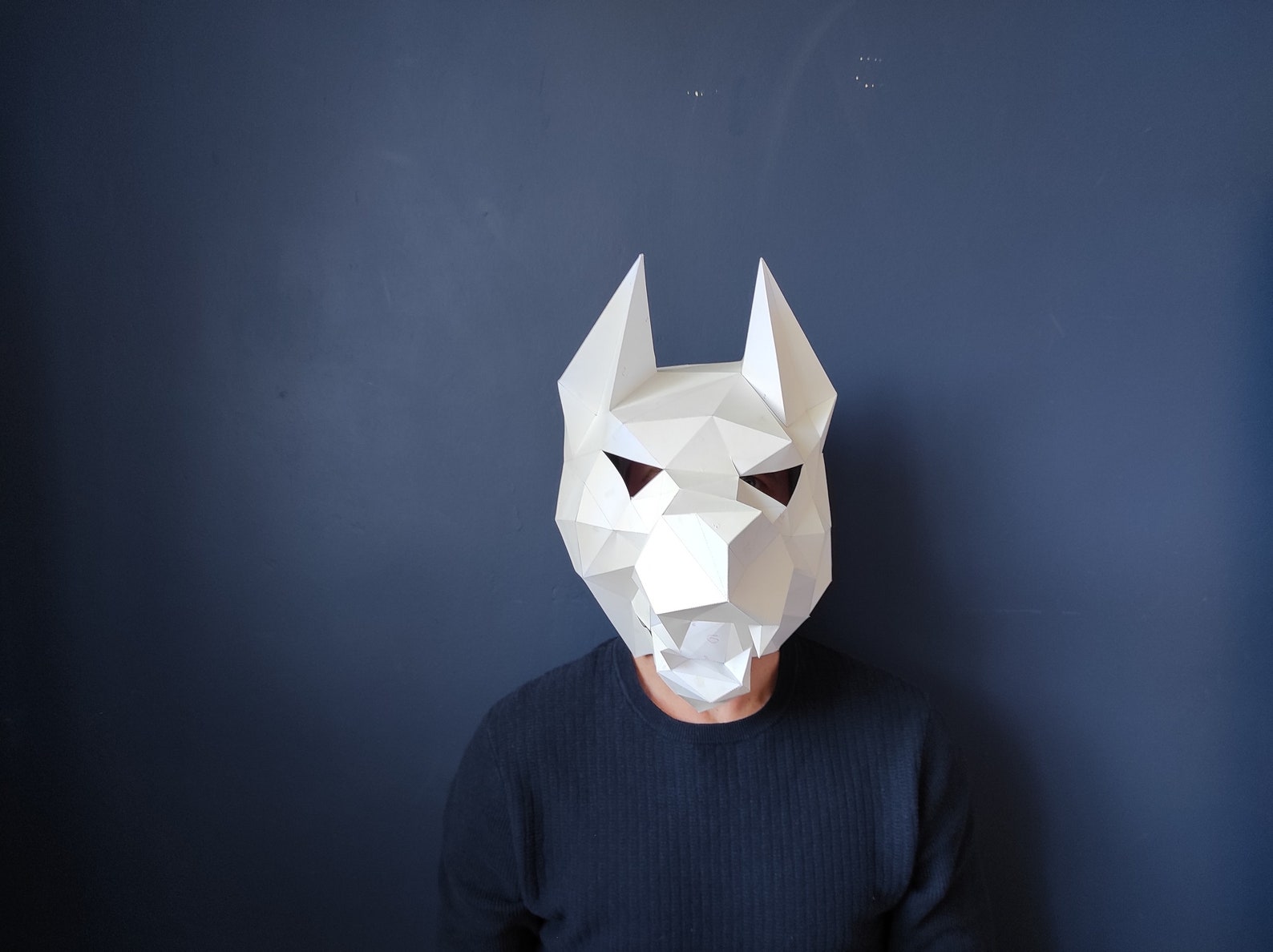 Werewolf Mask 3D Paper Craft Wolf Model Asymmetric Digital Download PDF ...