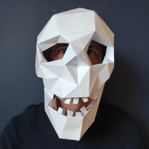 Skull Mask 3D Paper Craft Model Digital Download PDF DIY Papercraft ...