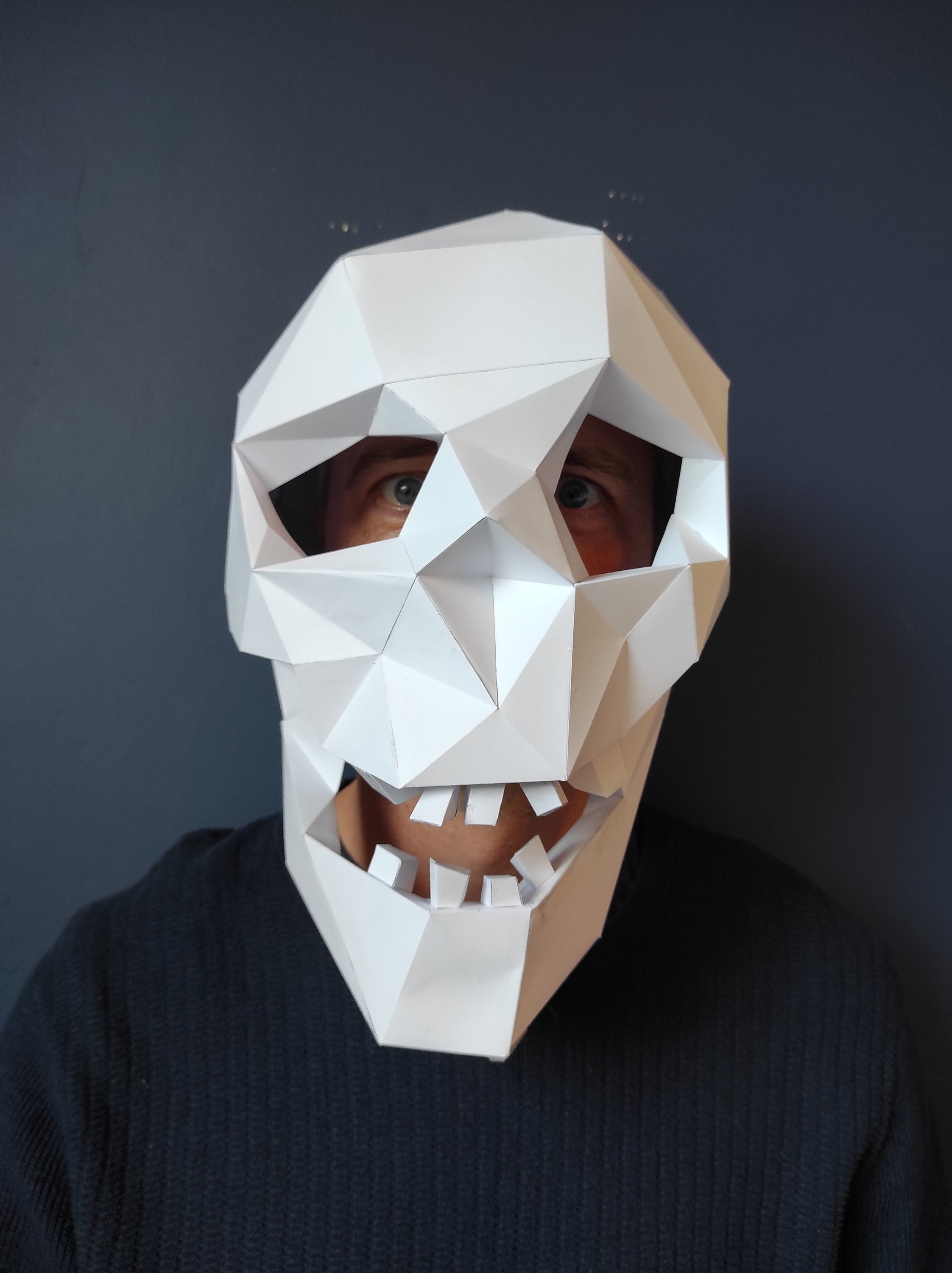 Skull Mask 3D Paper Craft Model Digital Download PDF DIY Papercraft ...