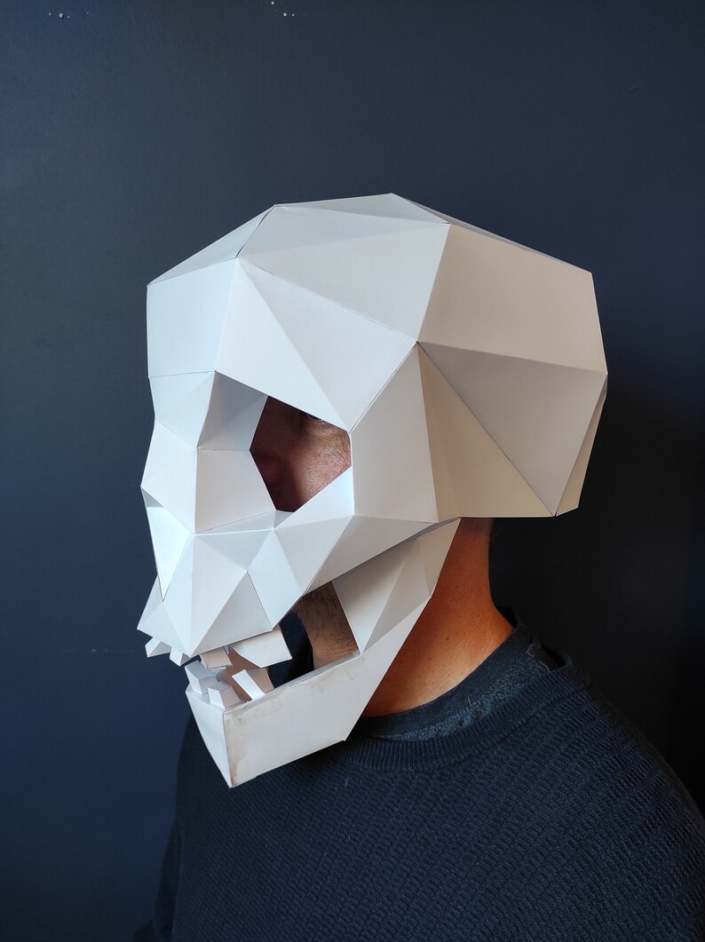 Skull Mask 3D Paper Craft Model Digital Download PDF DIY Papercraft ...