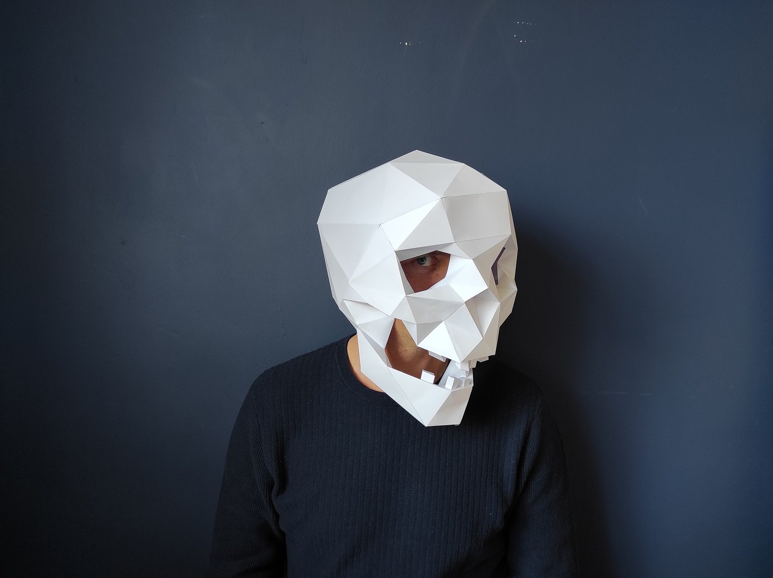 Skull Mask 3D Paper Craft Model Digital Download PDF DIY Papercraft ...