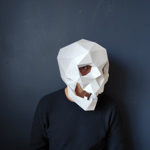 Skull Mask 3D Paper Craft Model Digital Download PDF DIY Papercraft ...