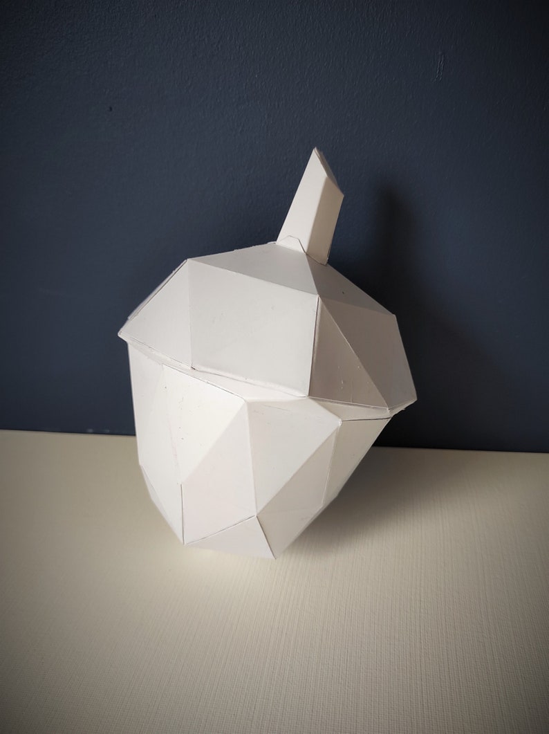 Acorn Sculpture Paper Craft Model Digital Download PDF Papercraft ...