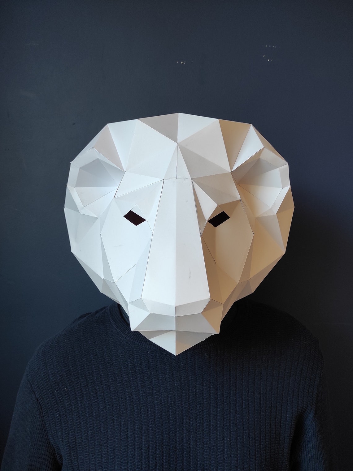 Lion Mask 3D Paper Craft Model Digital Download PDF DIY | Etsy