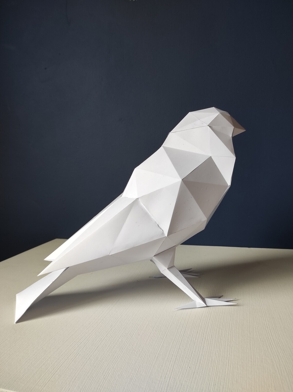 Bullfinch Bird Sculpture Paper Craft Model Digital Download PDF DIY ...
