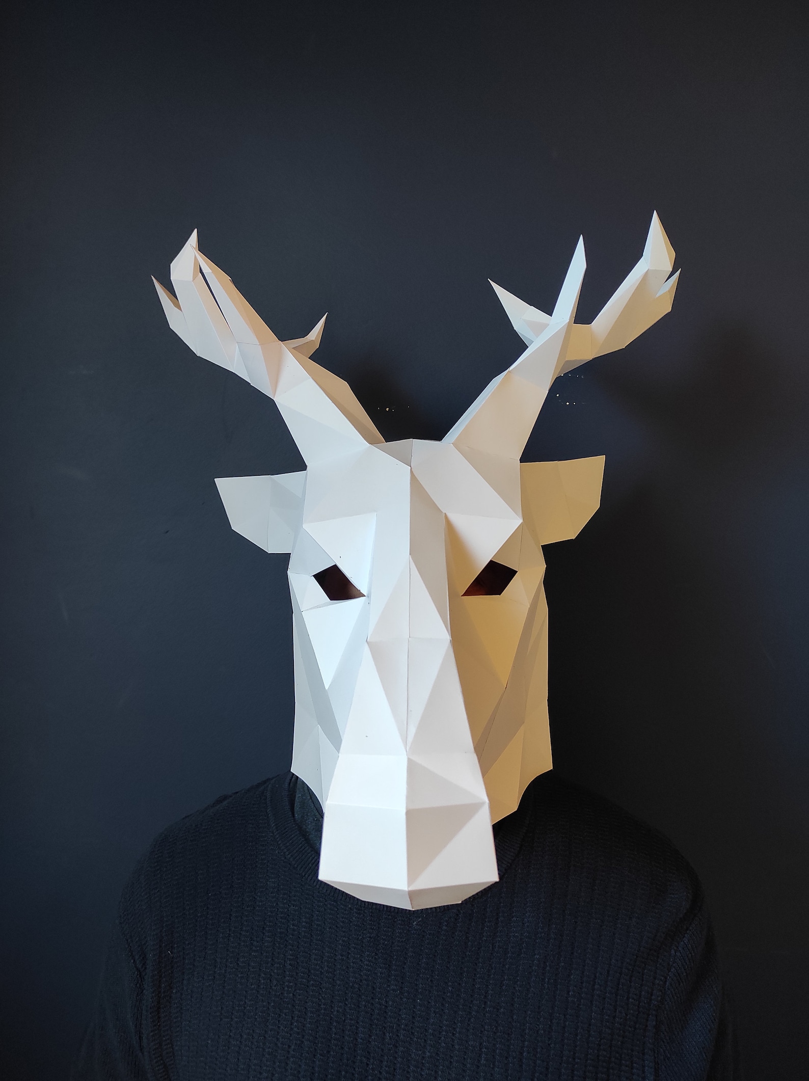 Deer Mask 3D Paper Craft Model Digital Download PDF DIY Papercraft Full ...