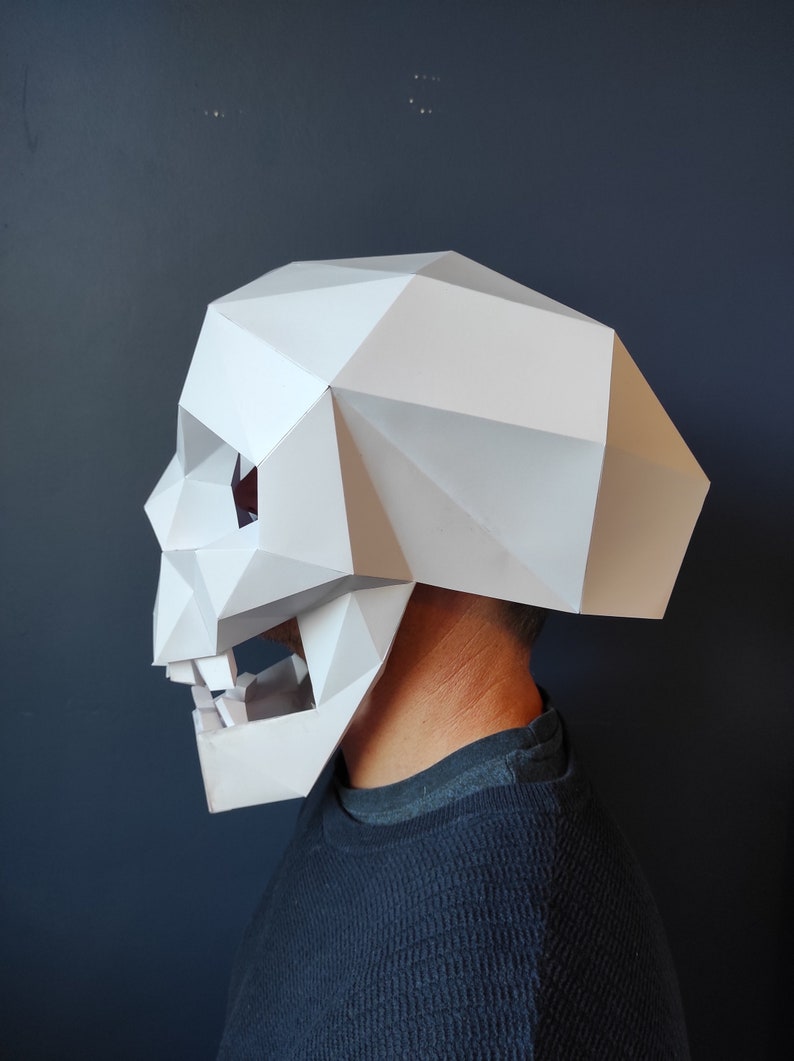 Skull Mask 3D Paper Craft Model Digital Download PDF DIY Papercraft ...